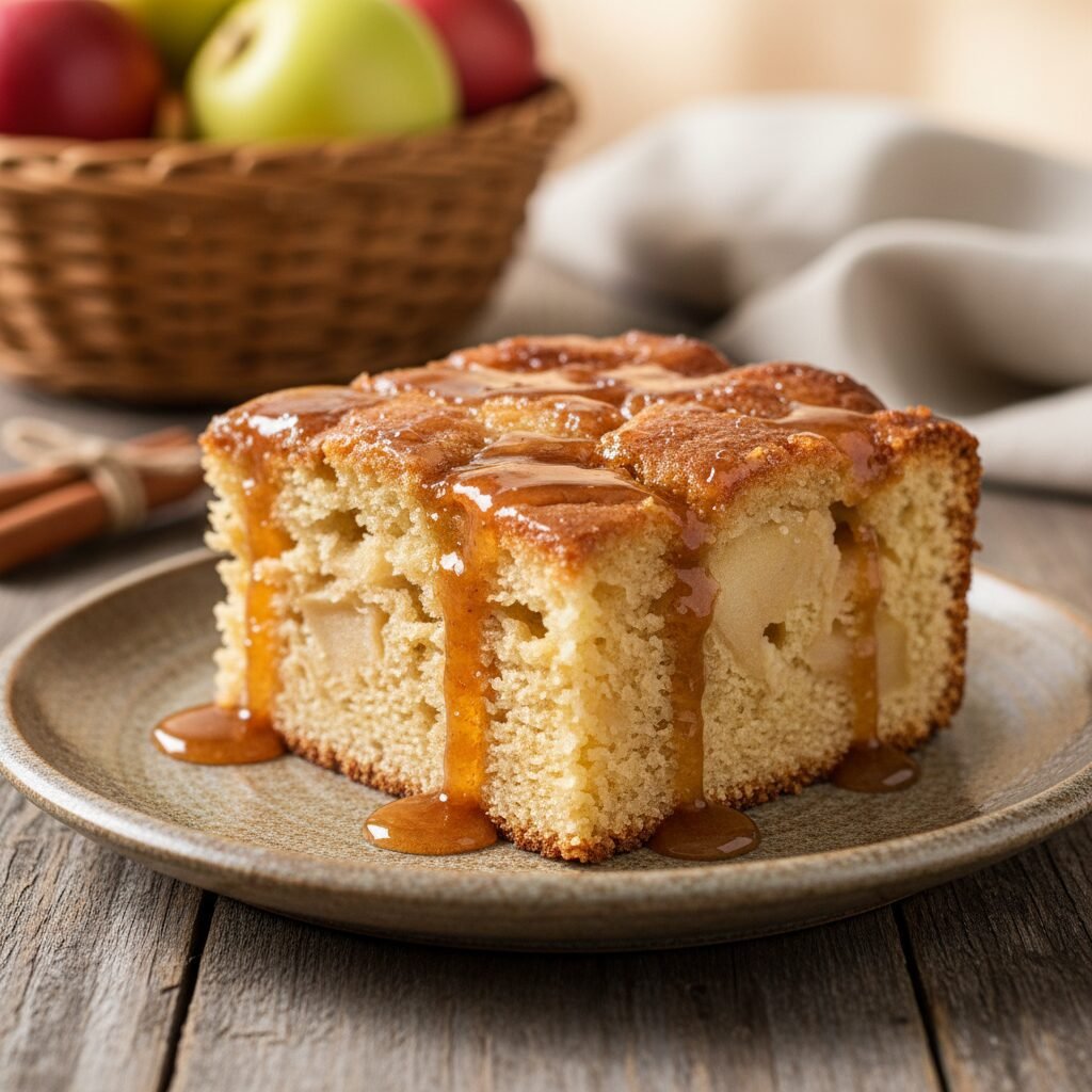 The Ultimate Moist Apple Cake With Brown Sugar Glaze