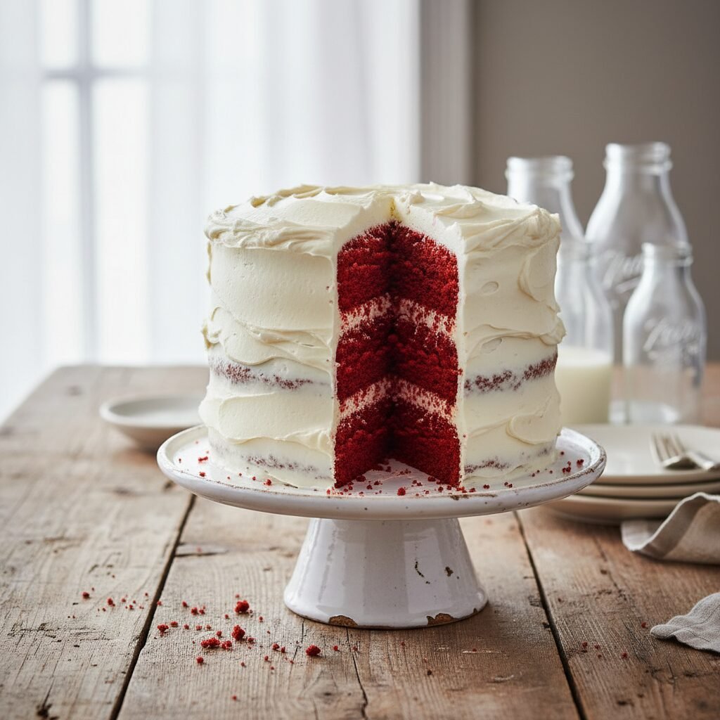 The Ultimate Moist Red Velvet Layer Cake With Cream Cheese Frosting