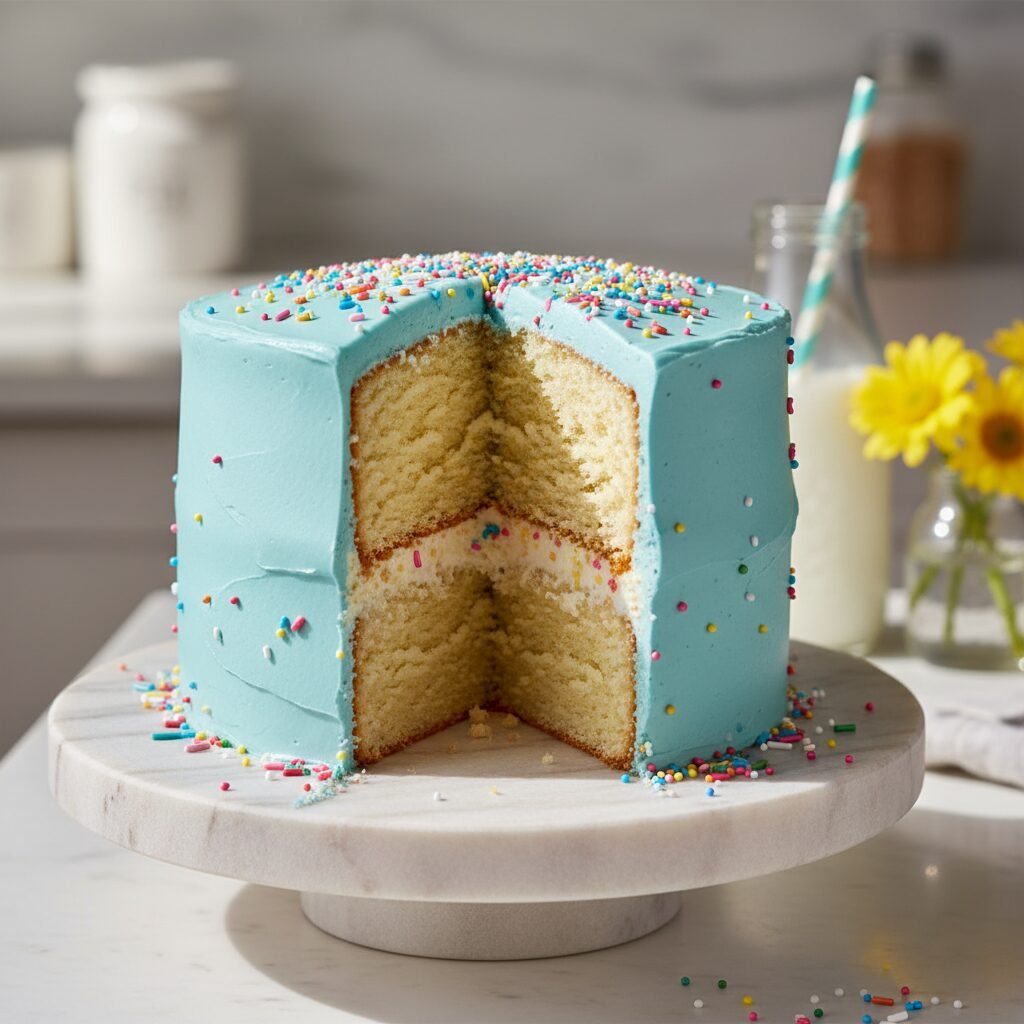 The Ultimate Moist Vanilla Birthday Cake For Small Families (6-Inch Recipe)