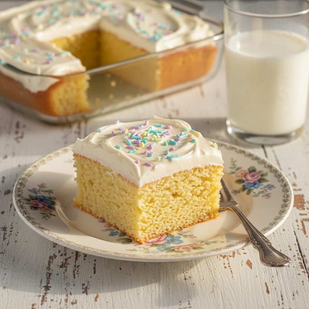 The Ultimate Moist Yellow Sheet Cake With Cream Cheese Frosting
