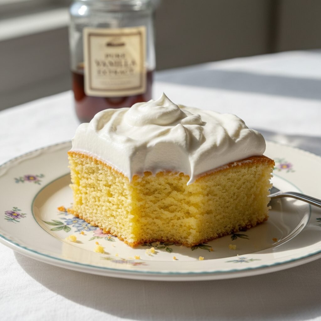 The Ultimate Moist Yellow Sheet Cake With Whipped Cream Frosting